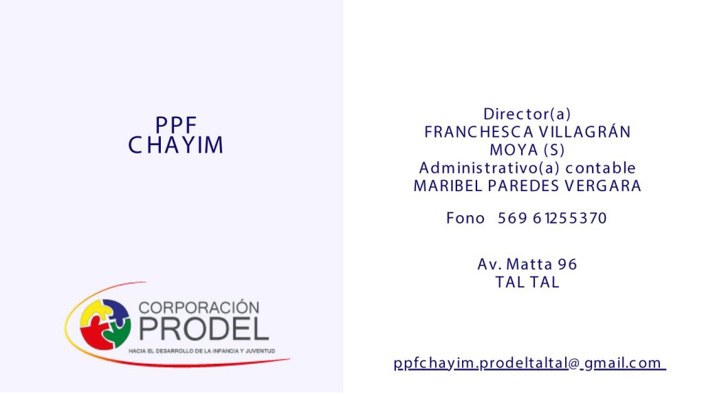 Proyectos Corporación PRODEL en Chile - PRODEL